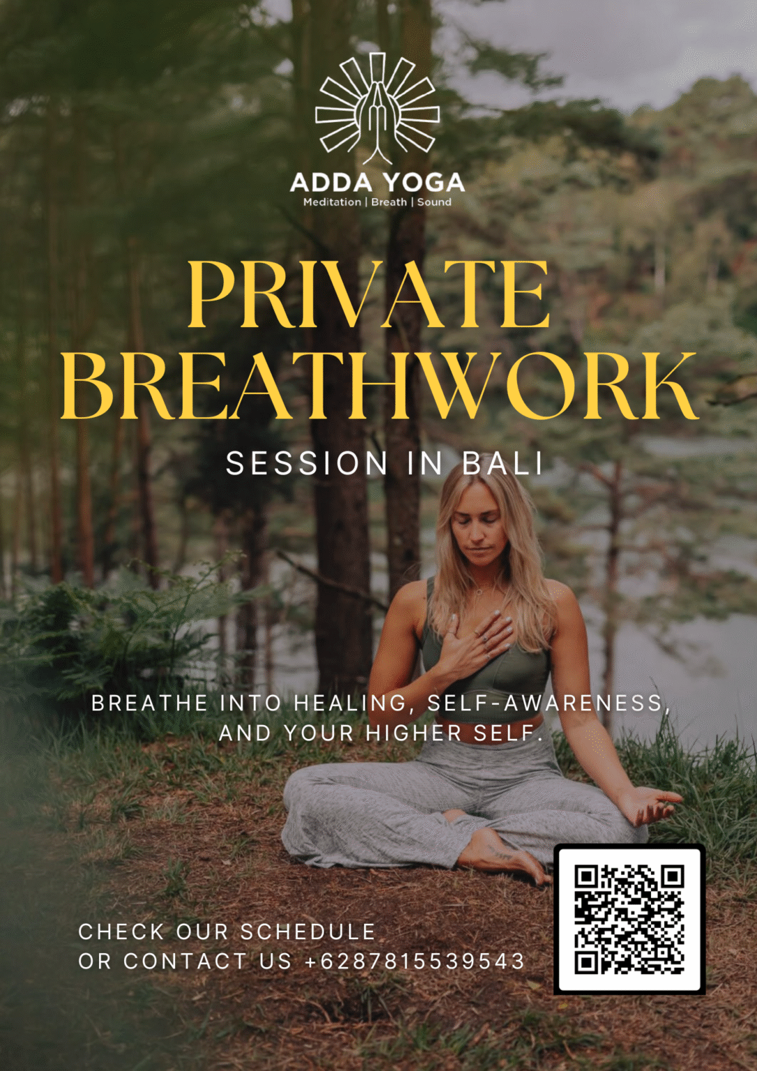 Private breathwork session in Bali | Teacher to your villa - ADDA Yoga Bali